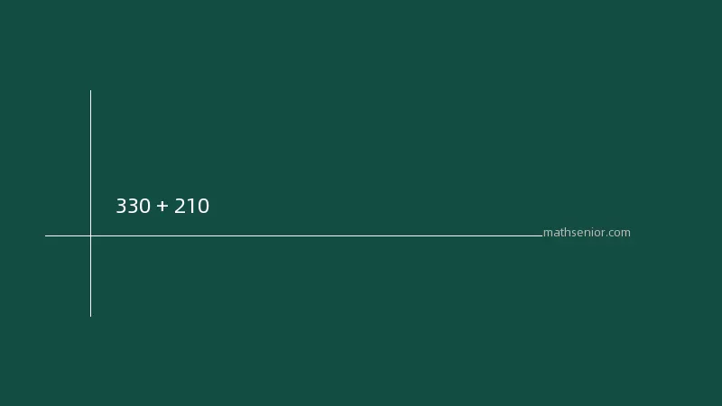 How to solve 330 + 210