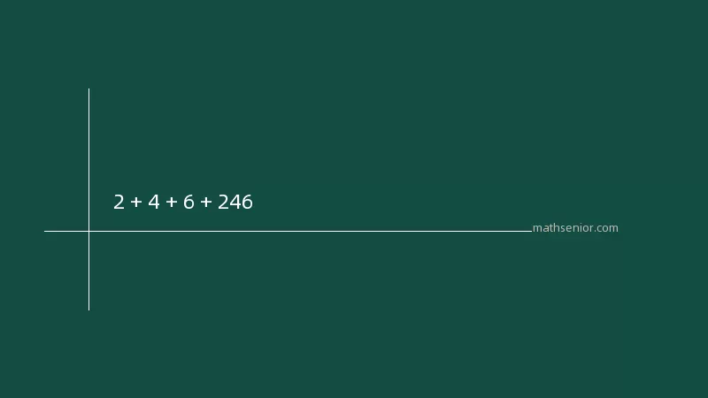 How to solve 2 + 4 + 6 + 246