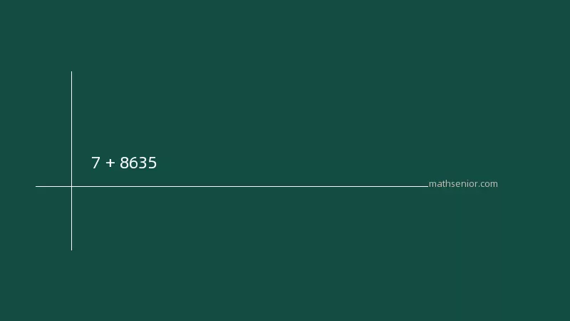 How to solve 7 + 8635