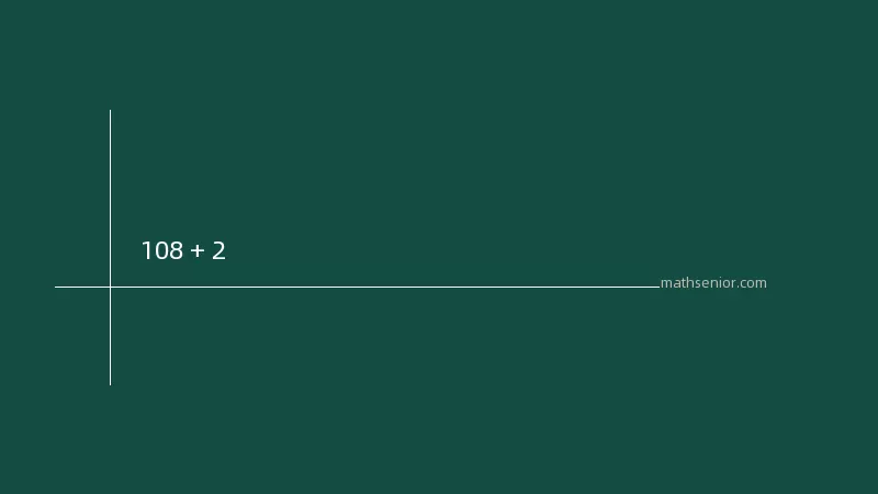 How to solve 108 + 2