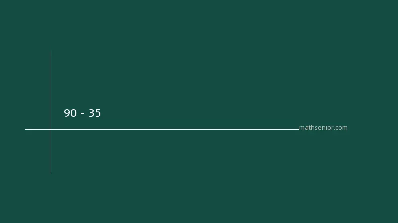 How to solve 90 - 35