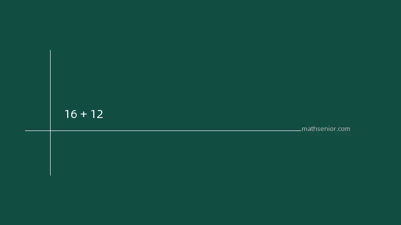 How to solve 16 + 12