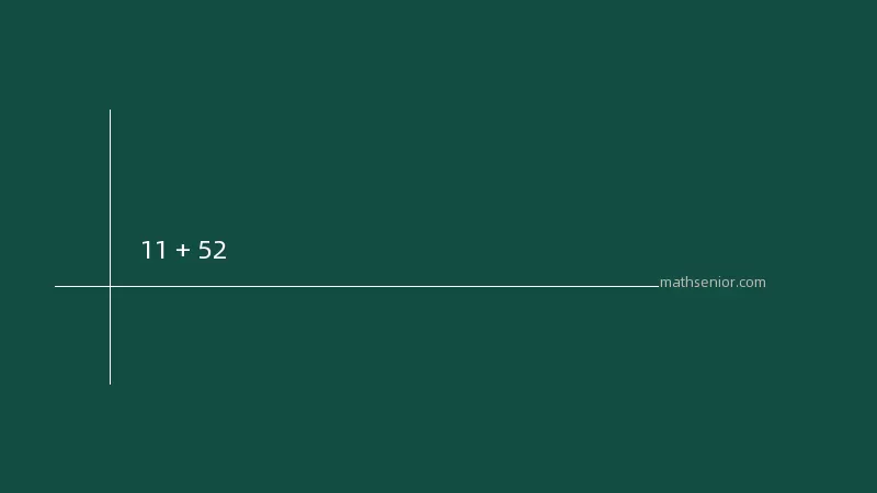 How to solve 11 + 52