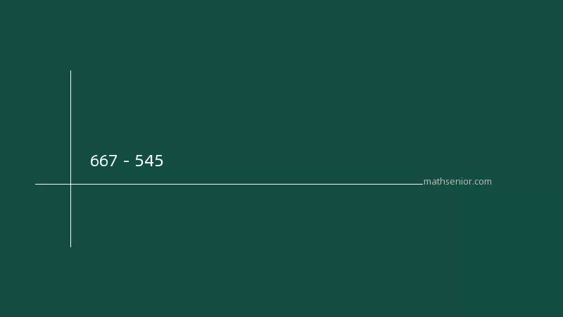 How to solve 667 - 545