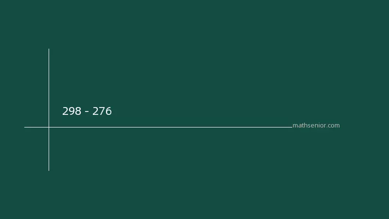 How to solve 298 - 276